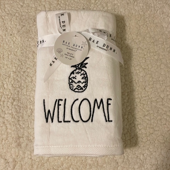 Rae Dunn | Bath | Rae Dunn Welcome Hand Towels Nwt | Poshmark
